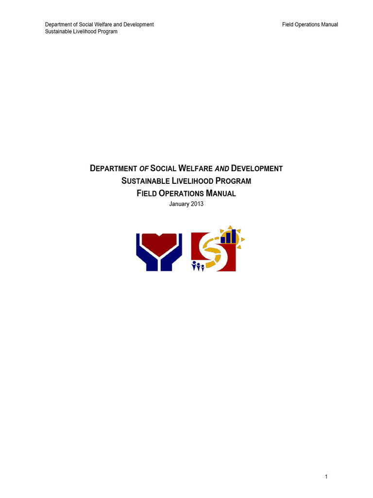 SLP Field Operations Manual | PDF | Social Protection | Capacity Building