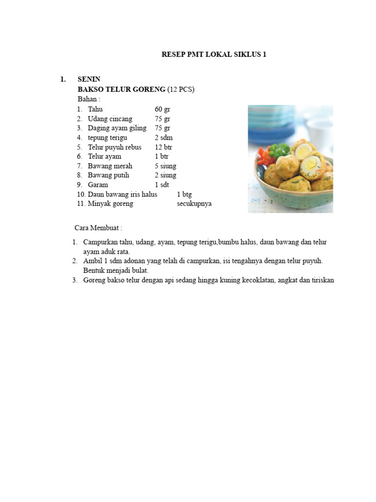 Siklus 1 Resep | PDF