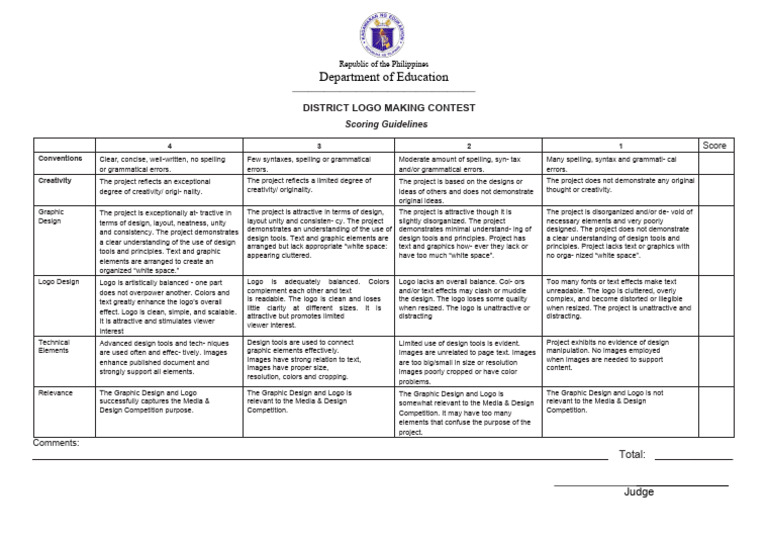 Logo-Making Rubrics | PDF | Logos | Graphic Design