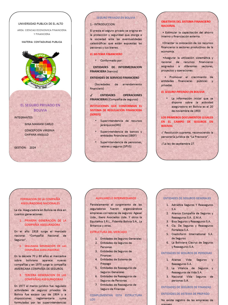 TRIPTICO SEGURO | Descargar gratis PDF | Seguro | Reaseguro