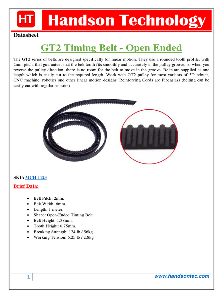 gt2 Belt B | PDF | Technology & Engineering