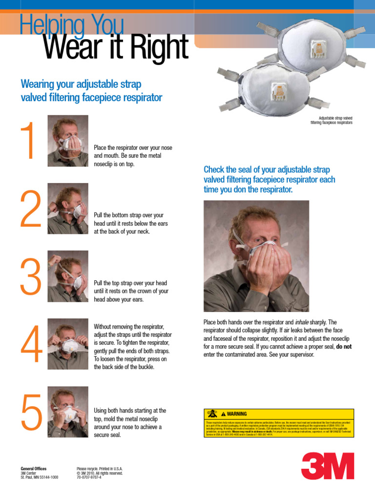 3m 8214 n95 Fitting Instructions | PDF | Equipment | Working Conditions