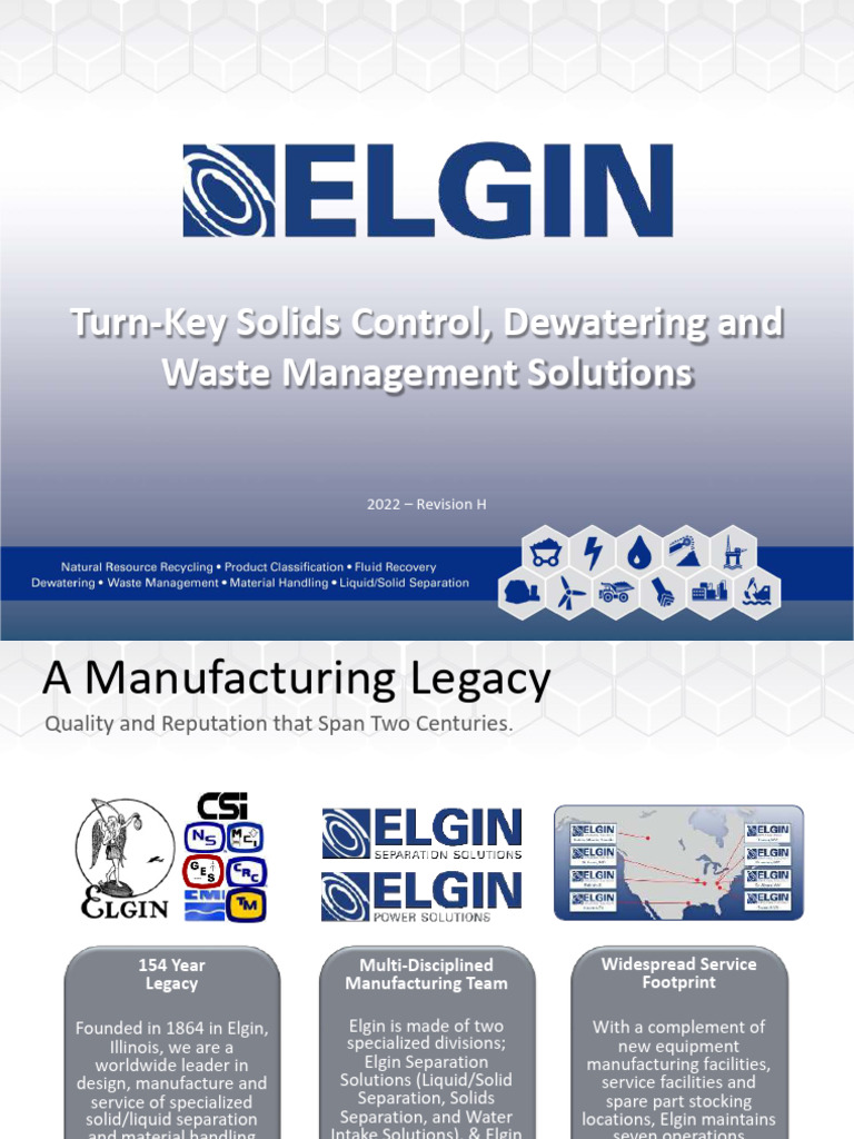 Elgin Company Overview Presentation 5 18 22 Rev H | PDF | Pump | Piston