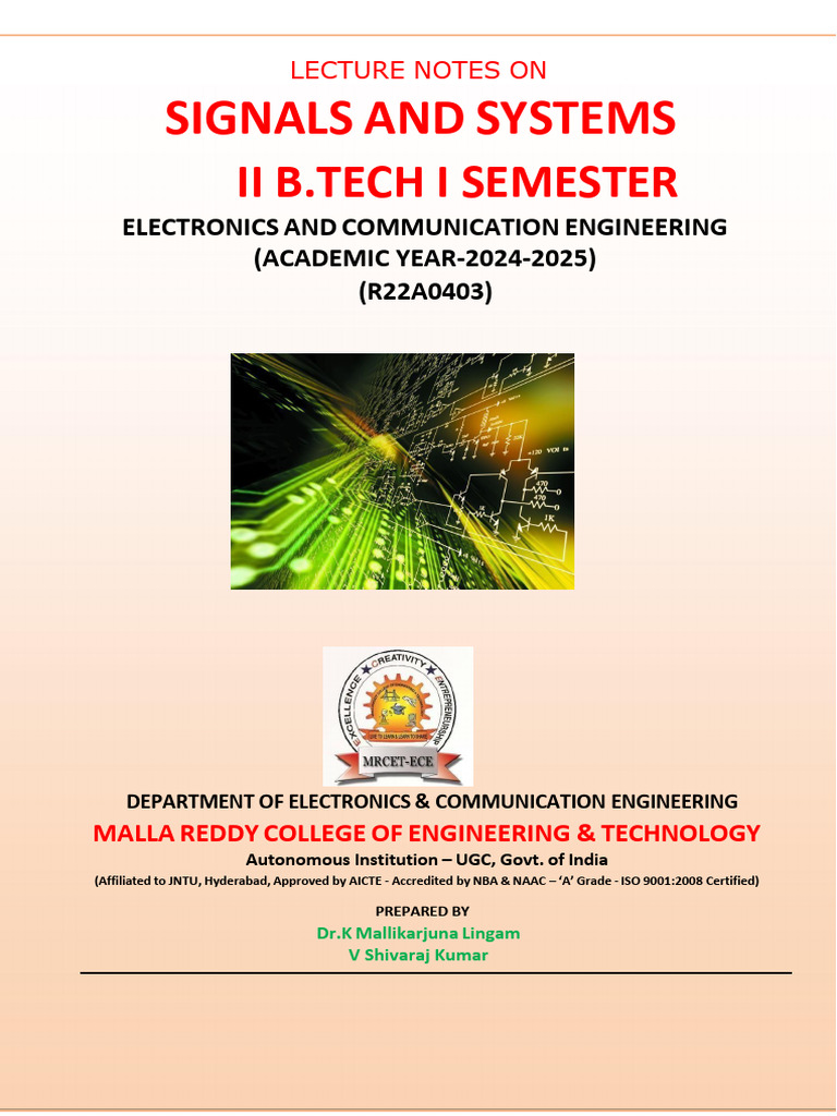 Signals and Systems | PDF | Laplace Transform | Convolution