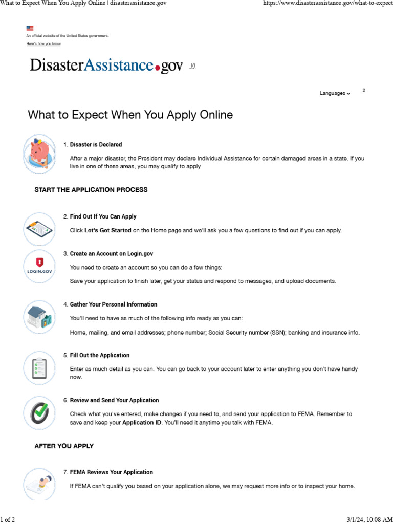 Disaster Assistance Application Guide | PDF | Social Security Number ...