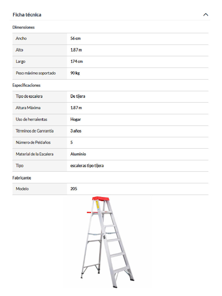 Ficha Tecnica Escalera - Redline | PDF | Autenticación | Privacidad