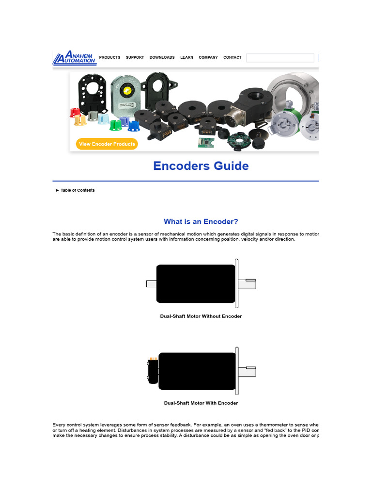Encoder Guide - Anaheim Automation | PDF | Sensor | Electrical Engineering