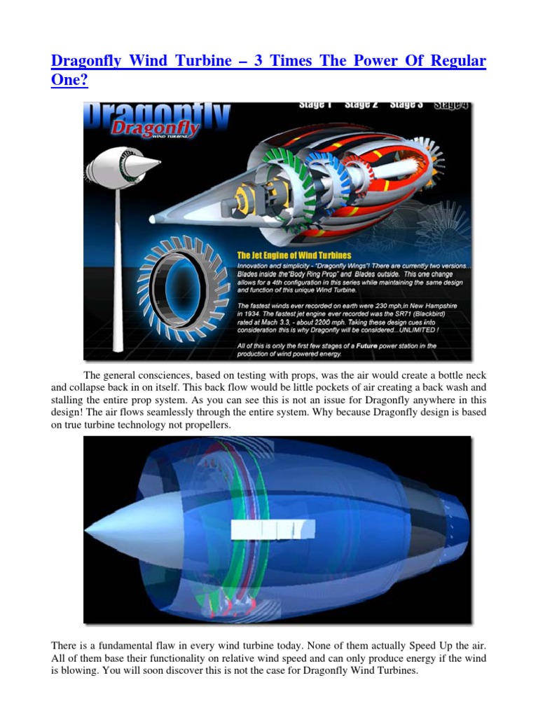 Dragonfly Wind Turbine A Revolutionary Design Capable Of Generating 3