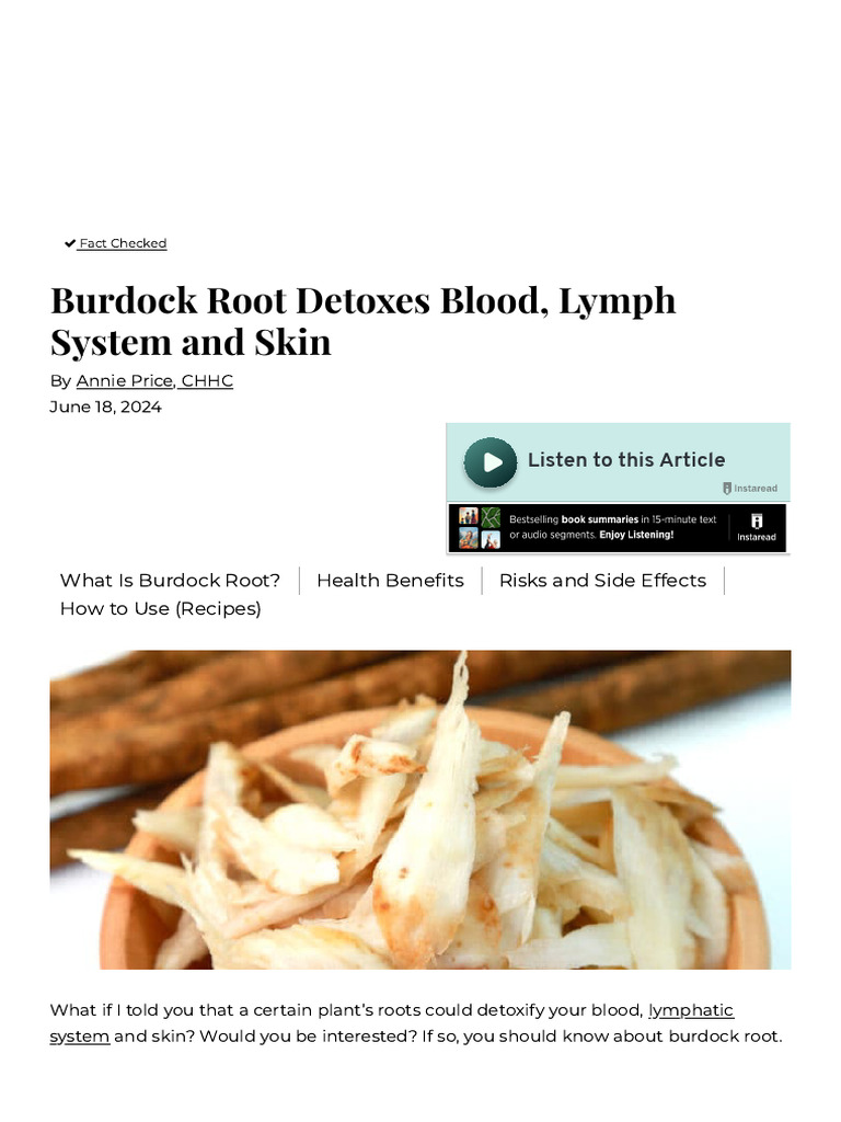 Burdock Root | PDF | Inflammation | Cancer