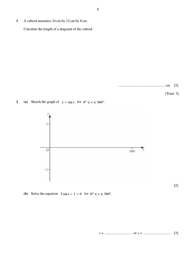 Trigonometry QP | PDF | Circle | Area