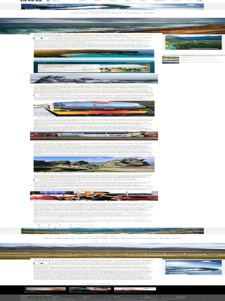 Japan's Unique Slow Train Experience | PDF | Tibet | Lhasa