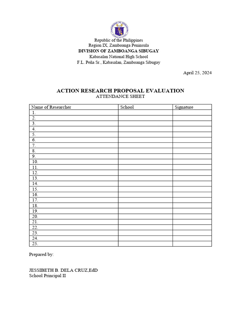 Action Research Attendance | PDF