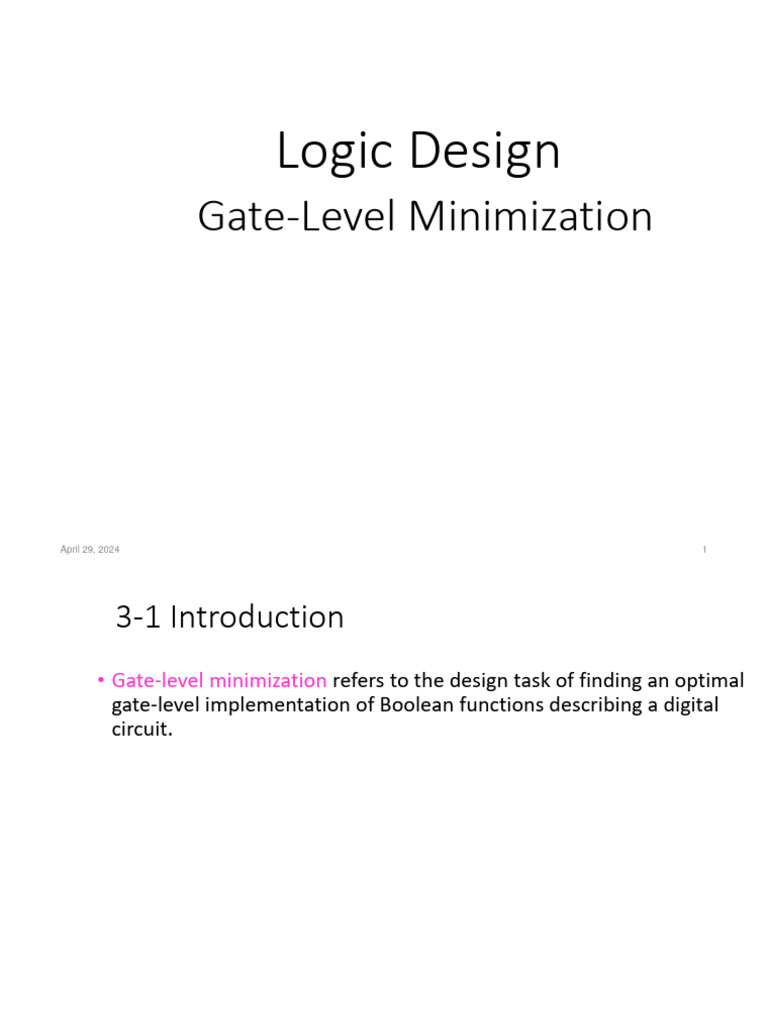 Chapter 3 Gate-Level Minimization | PDF | Computer Engineering | Electronic Design