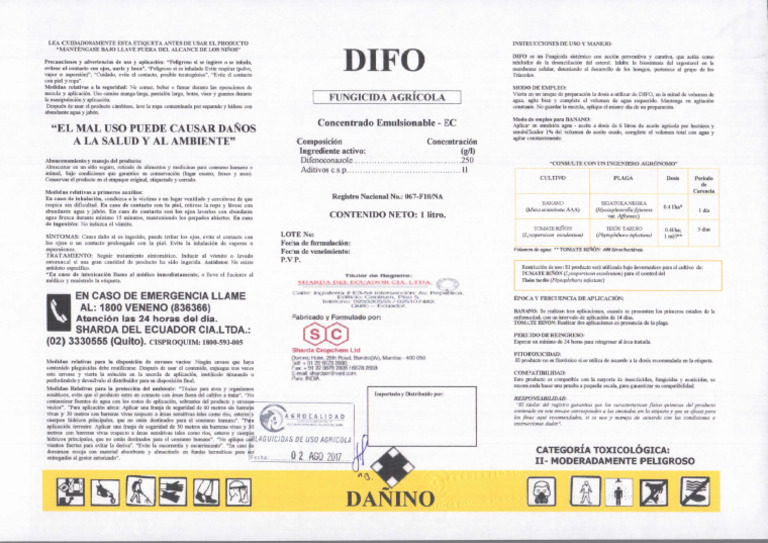 Etiqueta Difo | PDF