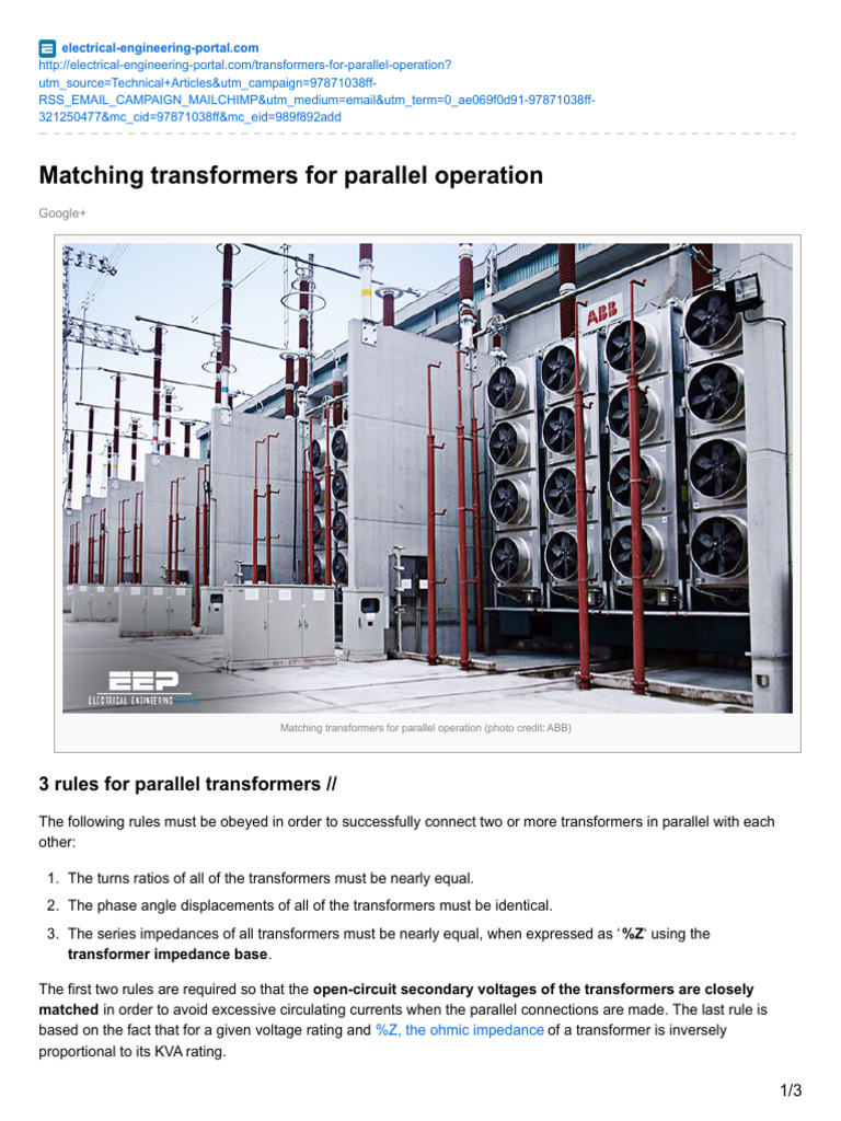 electrical-engineering-portal.com-Matching transformers for parallel operation | Download Free ...