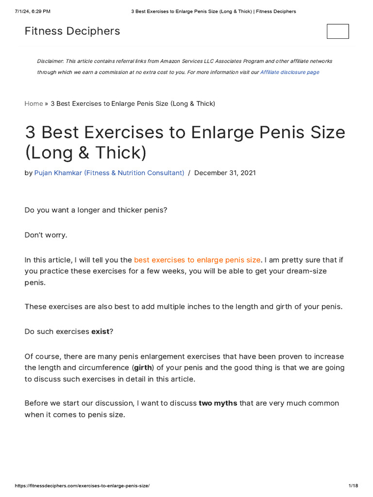 Best Exercises for Penis Enlargement | PDF | Ejaculation | Sexual Anatomy
