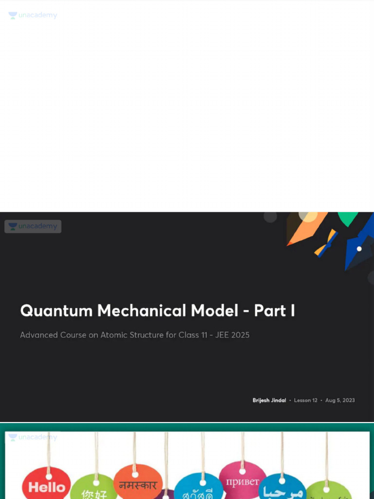Quantum Mechanical Model Part I With Anno | PDF