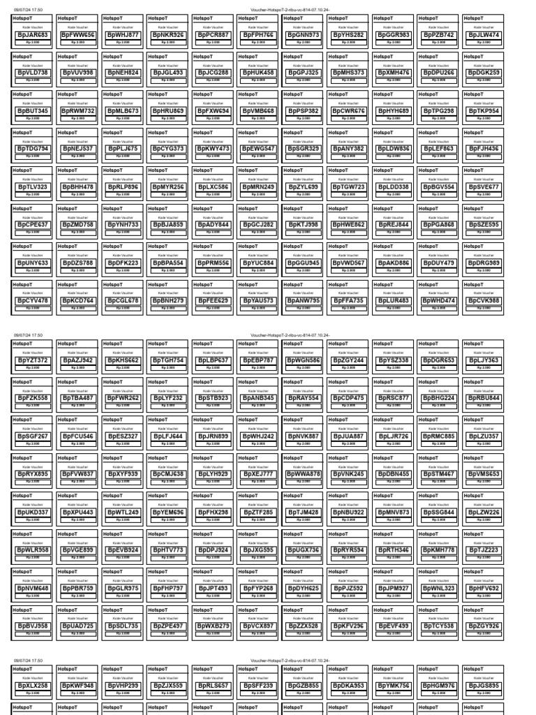 Voucher HotspoT 2 Ribu VC 814 07.10.24 | PDF