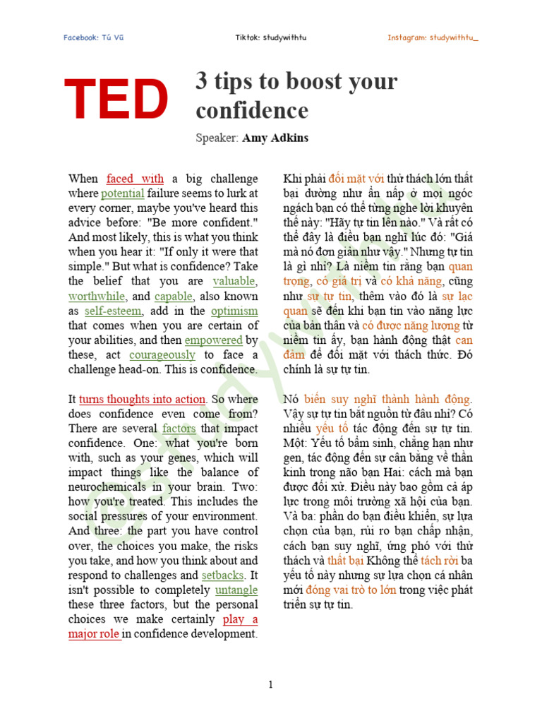 3 Tips To Boost Your Confidence | PDF