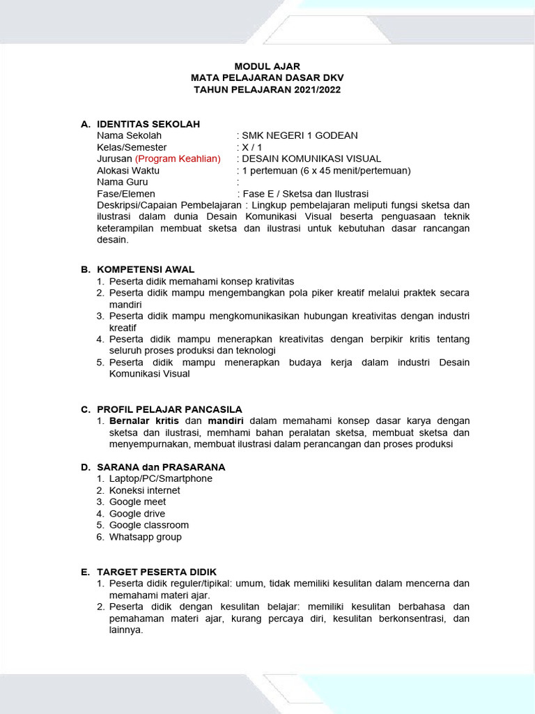MODUL-DASAR DKV-SketsadanIlustri | PDF