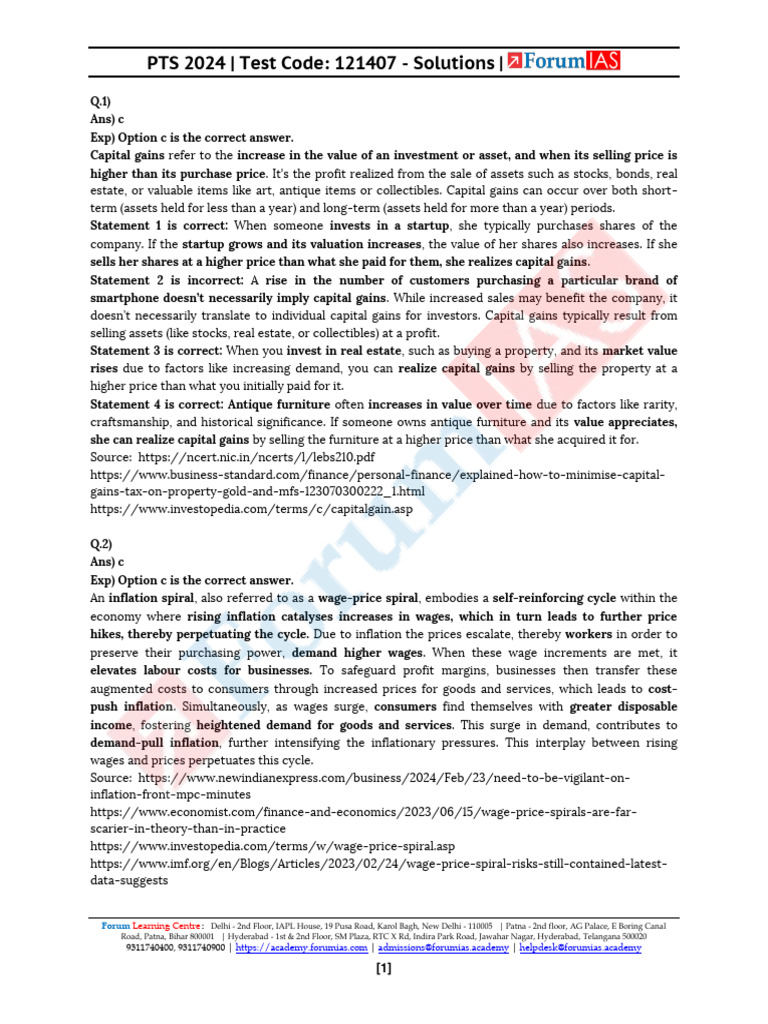 PTS 2024 GS Simulator Test 6 Solution Eng221634 | PDF | Capital Gain ...