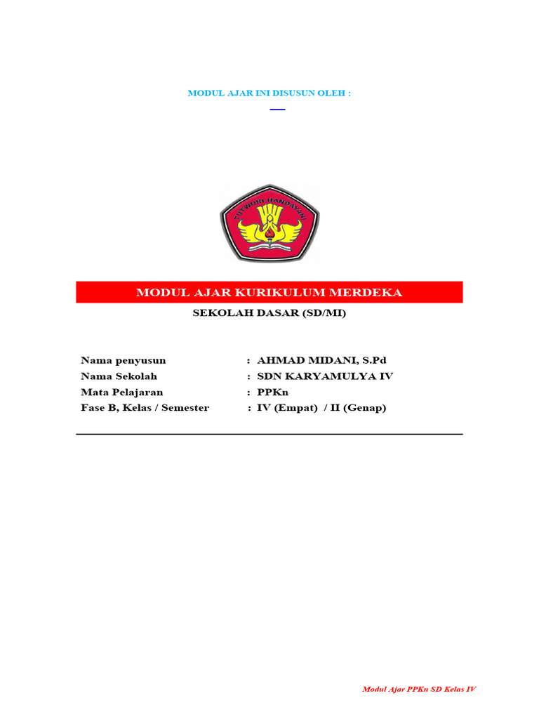 Modul Ajar PPKN | PDF