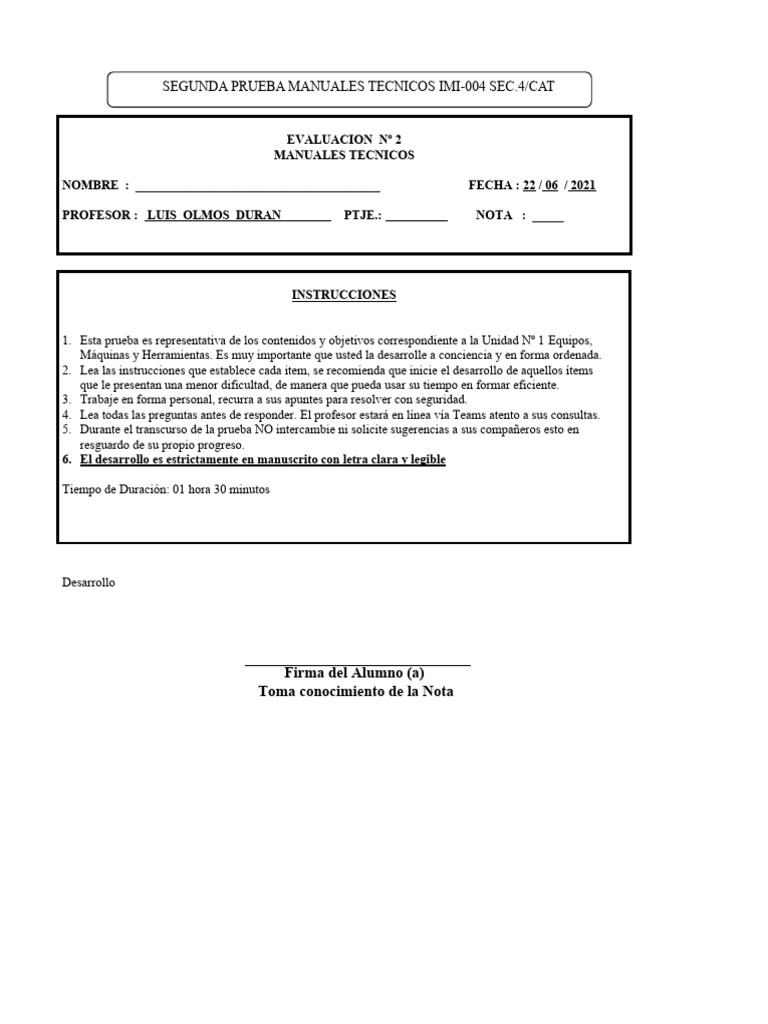 Segunda Prueba Manuales Técnicos Imi-004 Sec4 | PDF | Corriente eléctrica | Relé