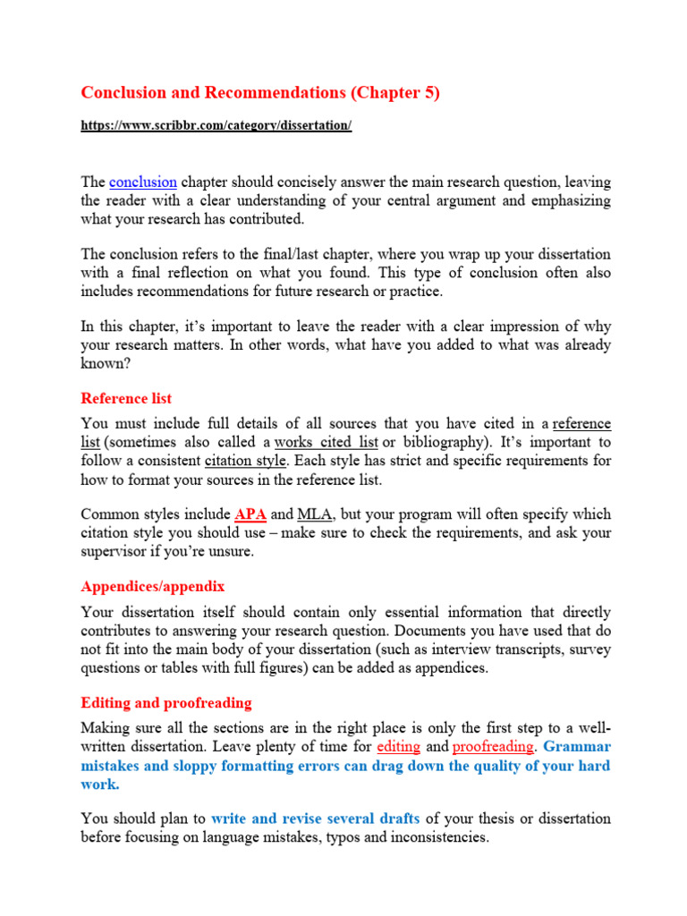 Conclusion and Other Elements | PDF | Thesis | Proofreading
