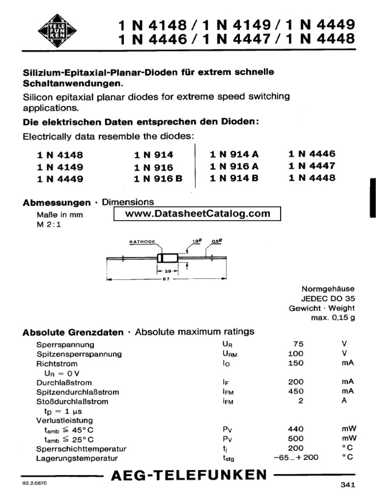 1N4148 1N4149 1N4449 1N446 1N4447 1N4448 | PDF
