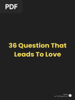 36 Questions To Fall in Love 1 | PDF | Interpersonal Relationships ...