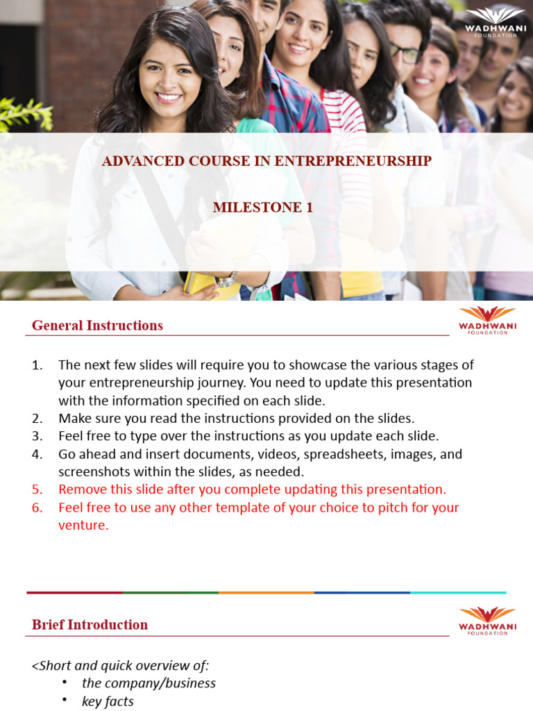 Advanced ENG M1 PresentationTemplate Dec2020 | PDF | Business Model | Lean Startup