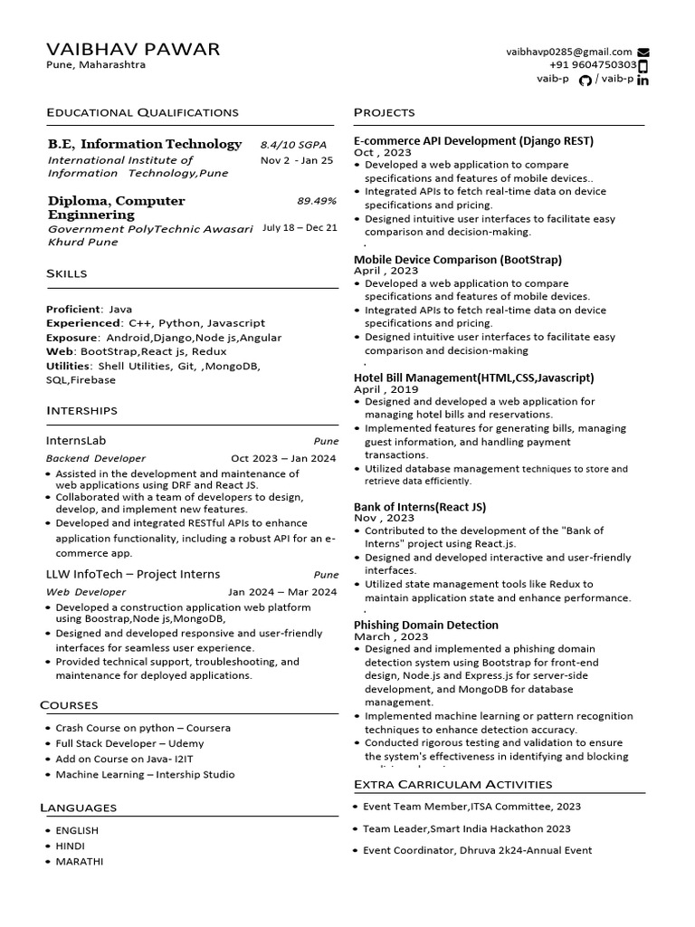 World Best Software Engineer Resume | PDF | Web Application | World ...