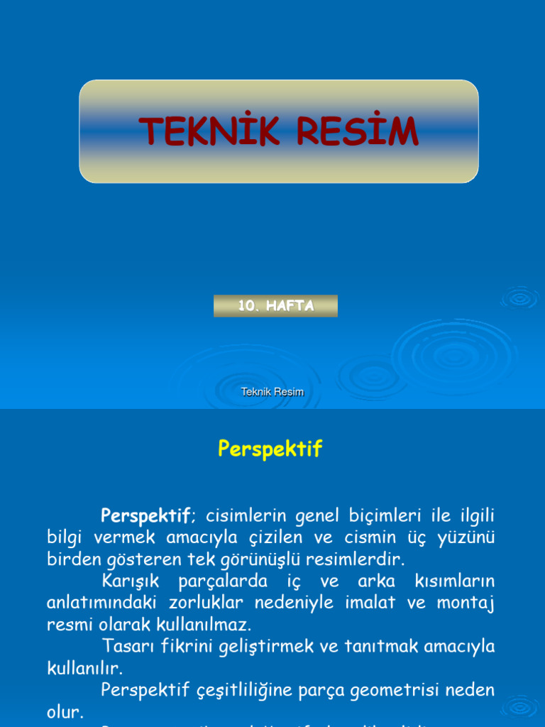 Teknik Resim 10. HAFTA | PDF