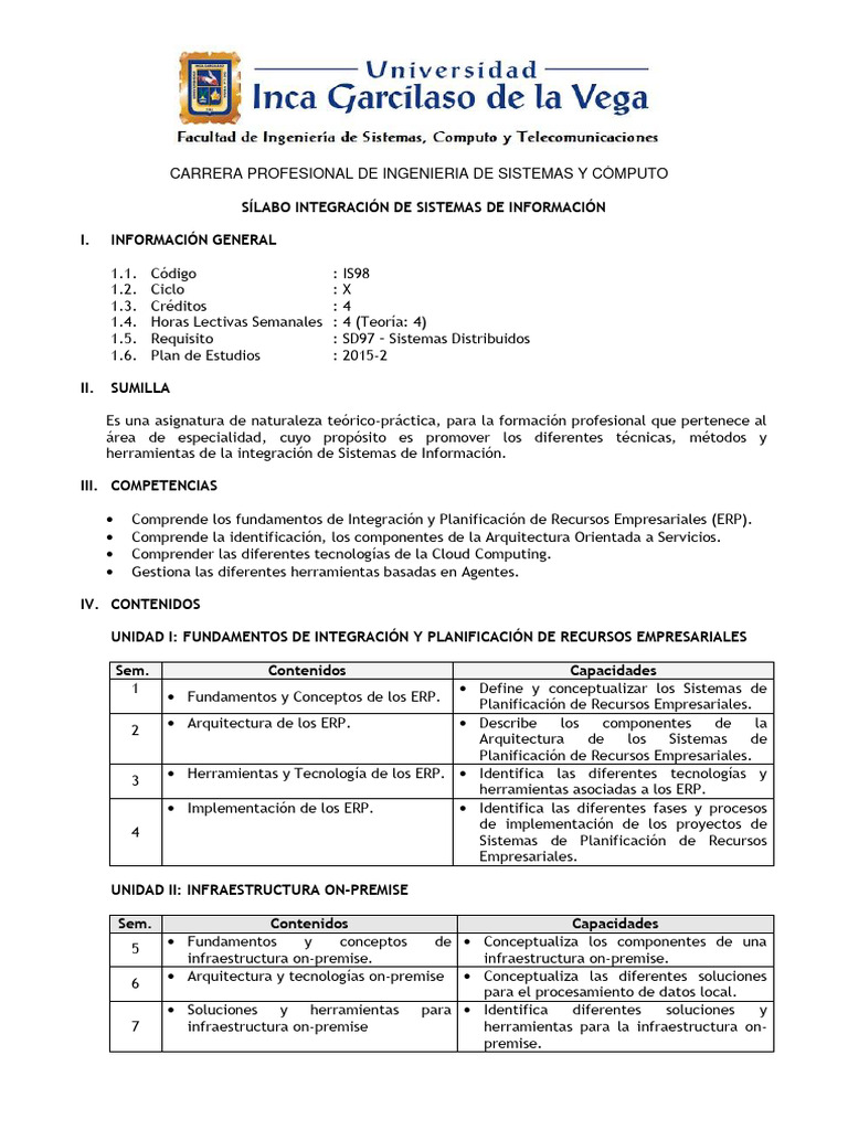 Ciclo 10-IS98-INTEGRACION - DE - SISTEMAS - DE - INFORMACION | PDF ...