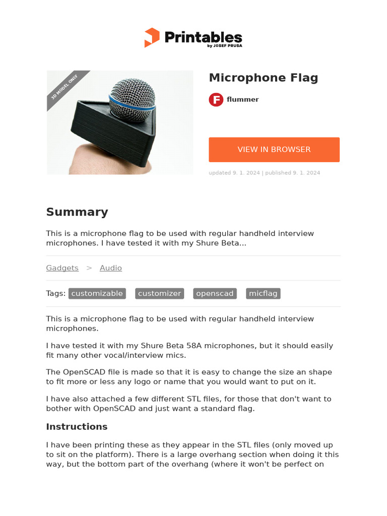 Microphone Flag | PDF | Microphone