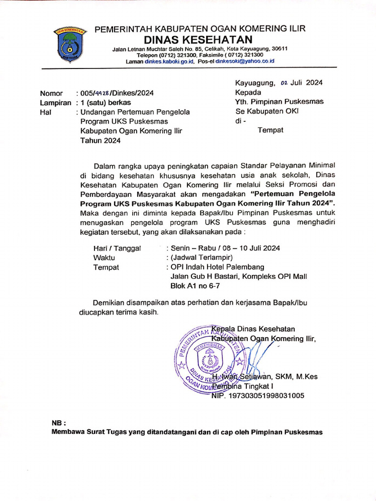 Undangan Peserta Uks Pdf