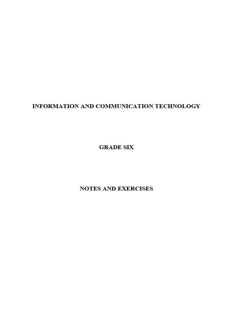 ICT_GRADE_6_WORK | PDF | Cloud Computing | Internet & Web