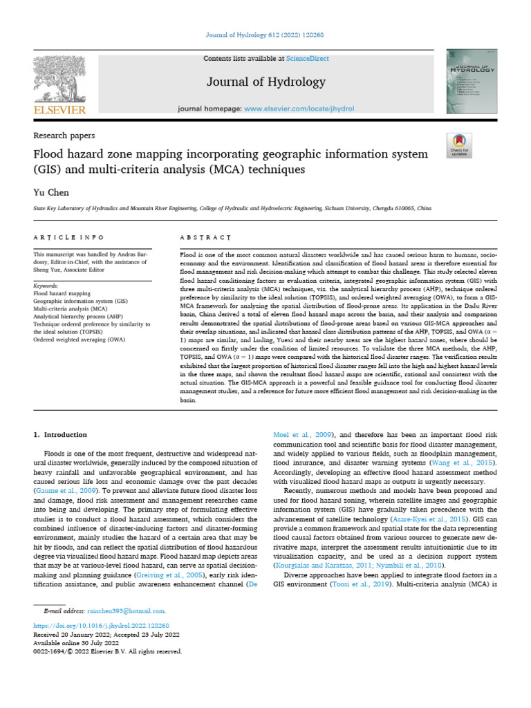 Hazard Mapping MCDM | PDF | Geographic Information System | Flood