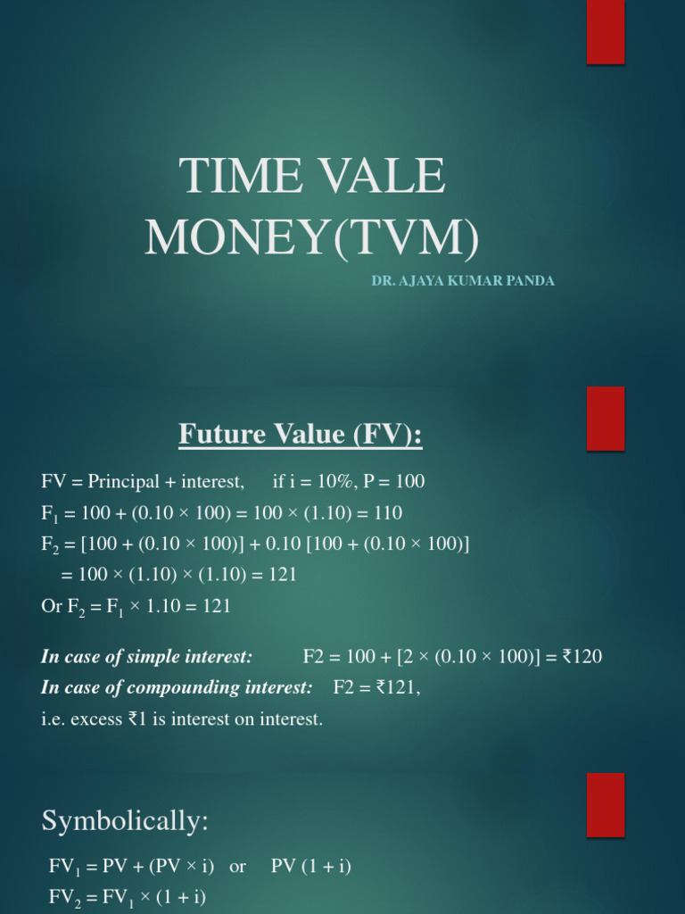 1-Time Value of Money-Final | PDF | Present Value | Interest