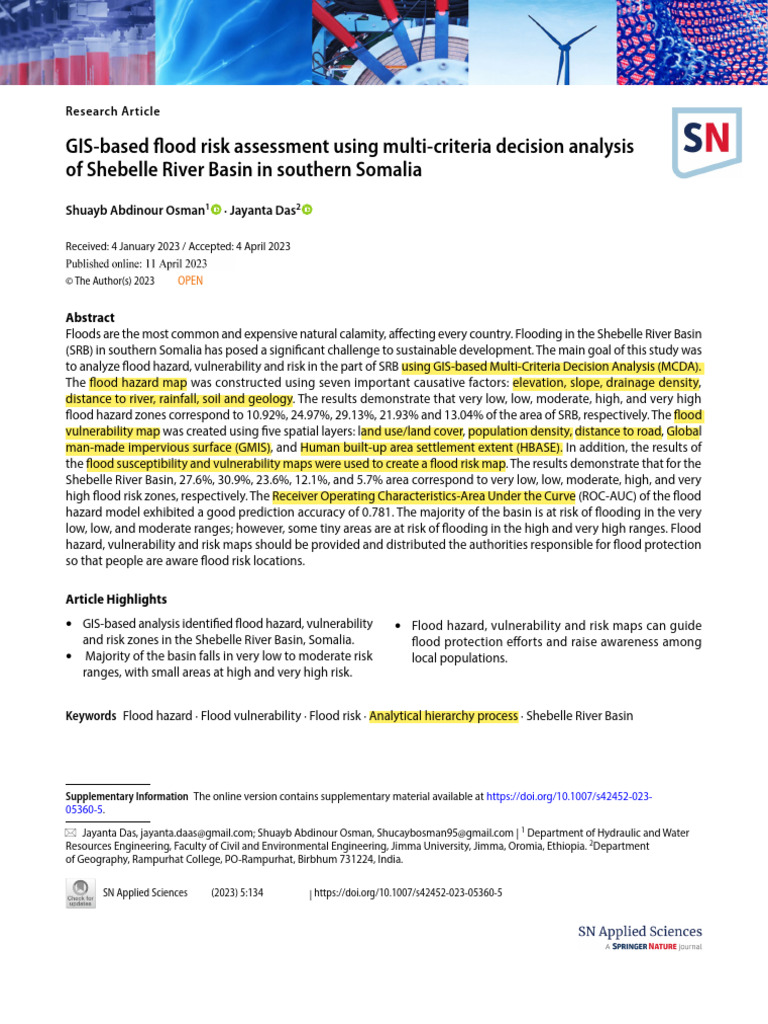 Research Paper 1 | PDF | Flood | Surface Runoff