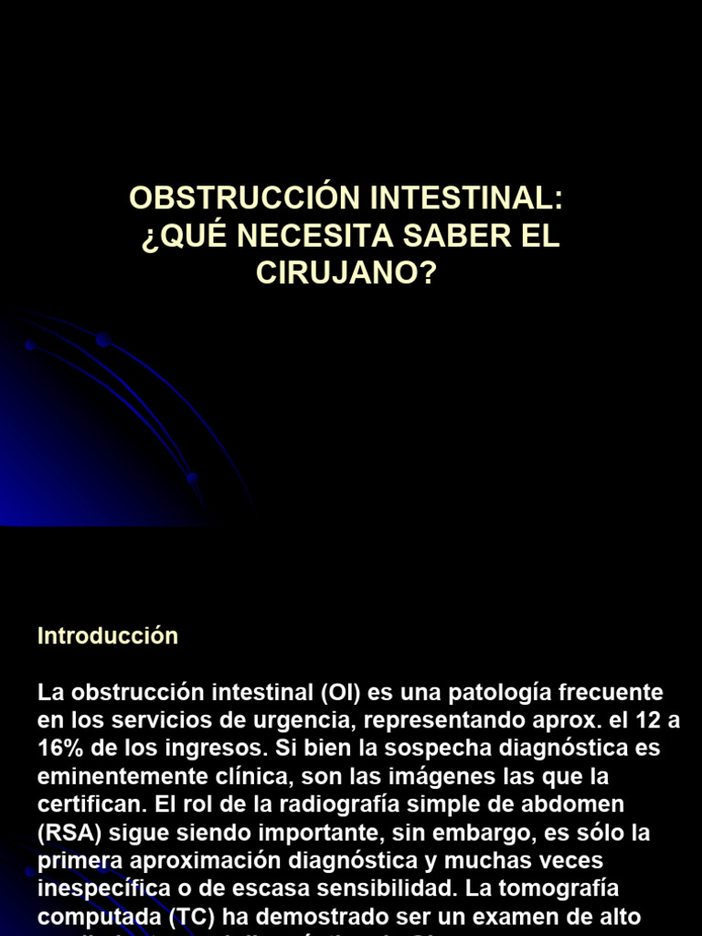 Obstruccion Intestinal. | PDF | Tracto gastrointestinal | Radiología