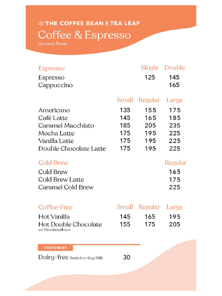 The-Coffee-Bean-Tea-Leaf-Menu-2024 | PDF