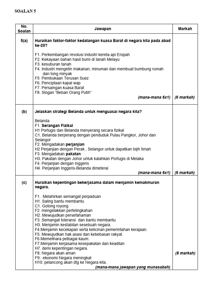 Skema MID TERM EXAM SJ BAB1-BAB 3 Betul | PDF