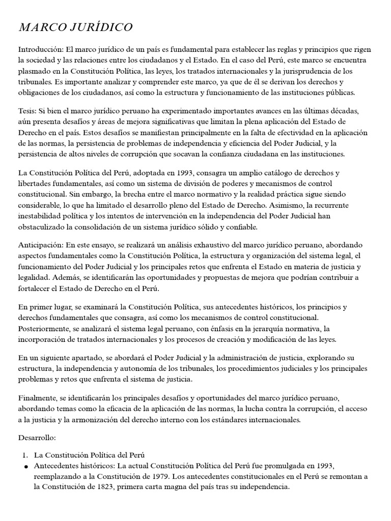 MARCO JURÍDICO | PDF | Constitución | Judicaturas