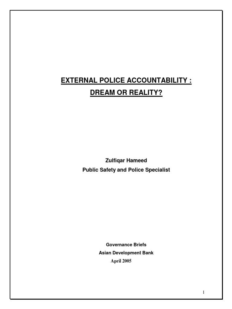 External Police Accountability in Pakist | PDF | Police | Accountability