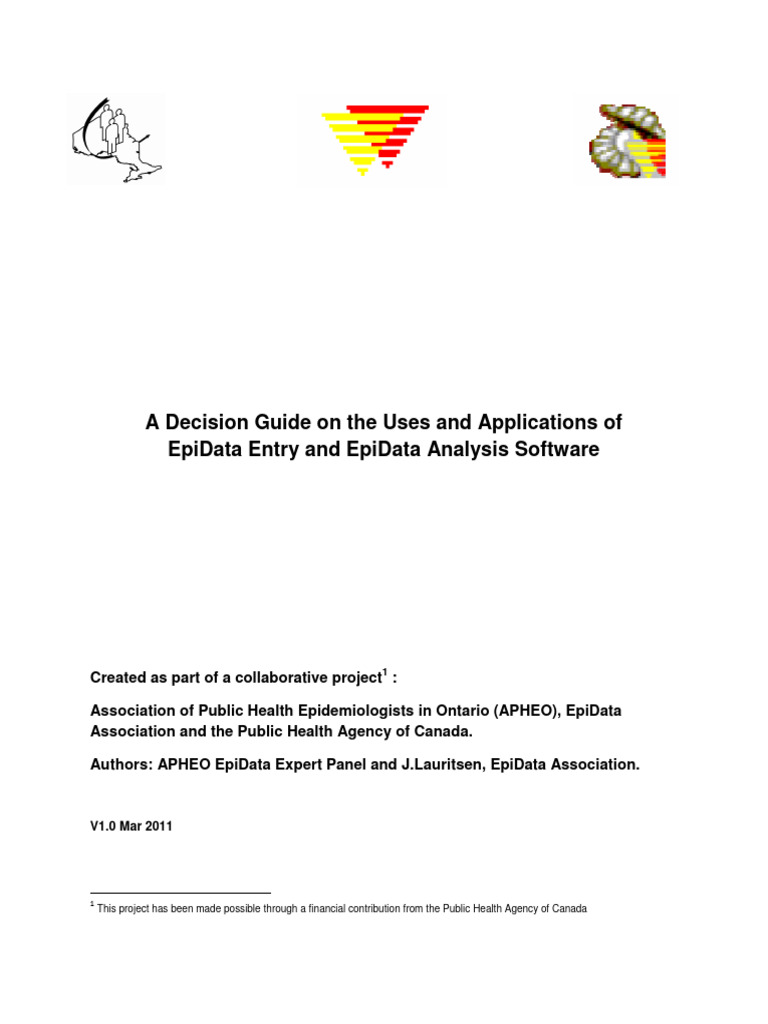Epi Data Decision Doc 20110325 Final | PDF | Sas (Software) | Statistics