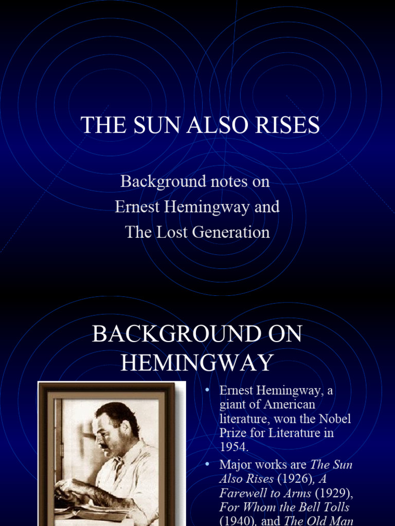 The Sun Also Rises | PDF | Ernest Hemingway