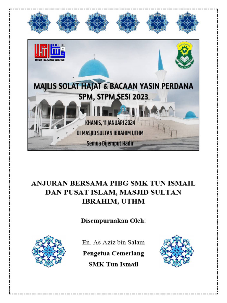 Buku Program Solat Hajat 2023 | PDF