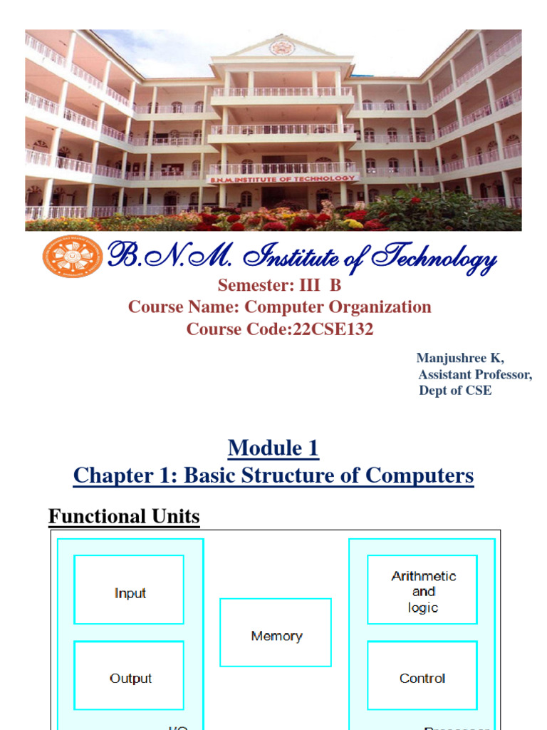 CO - 22CSE132 - Module 1 | PDF | Assembly Language | Central Processing Unit