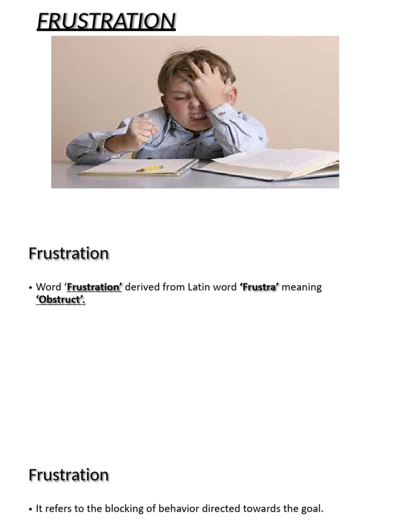Understanding Frustration and Conflict | PDF